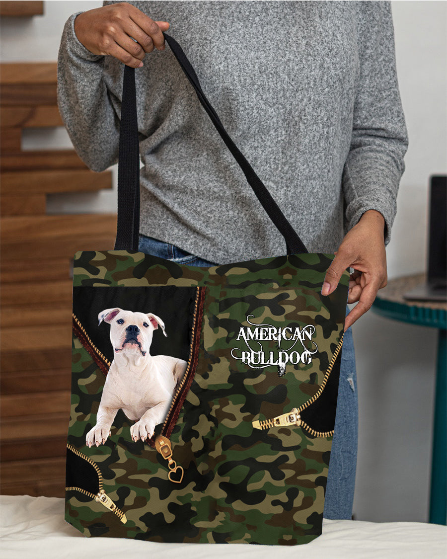 American Bulldog Camo Cloth Tote Bag – Bugybox