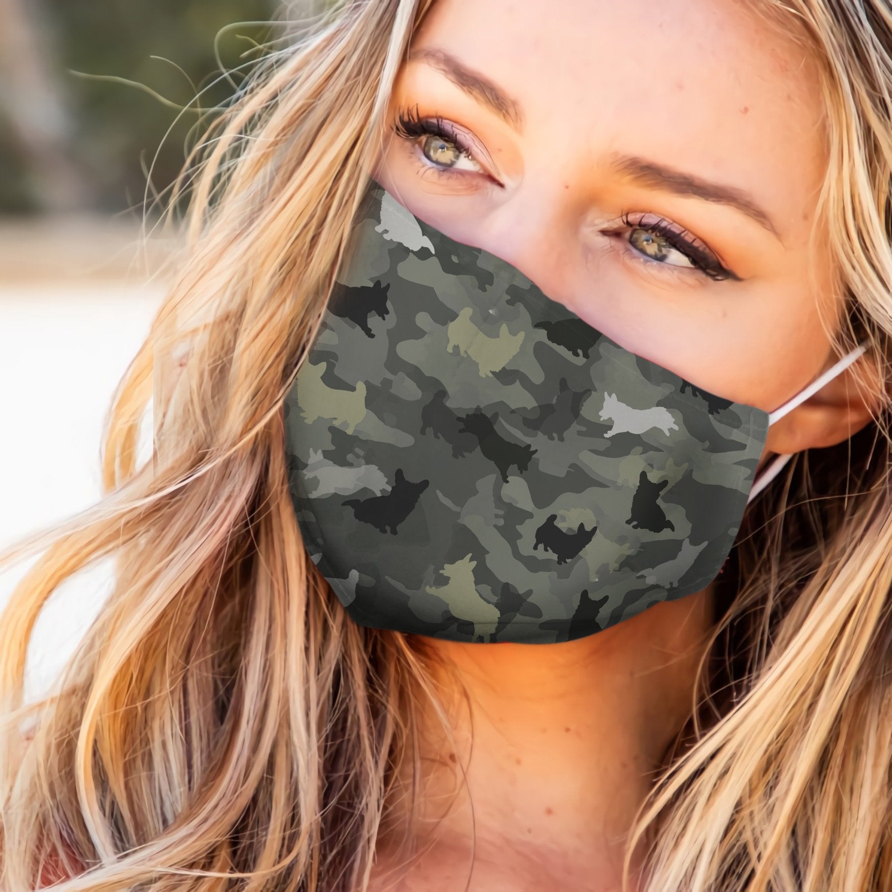 Cute Corgi Camo 1304 EZ07 Face Mask – Bugybox