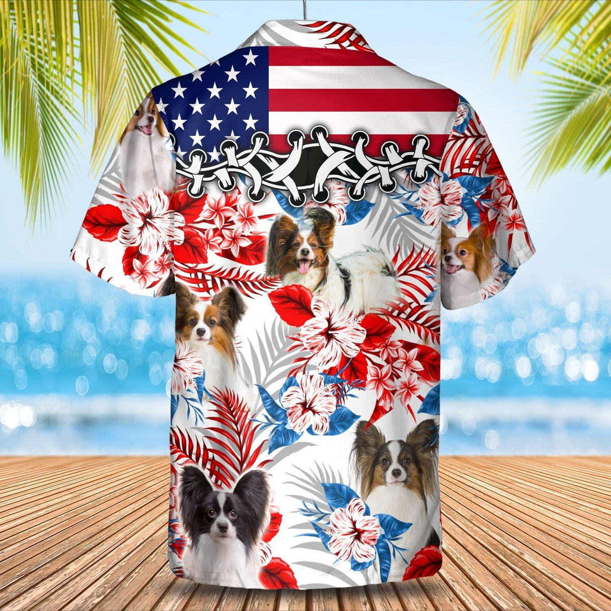 Papillon American Flag Hawaiian Shirt – Bugybox